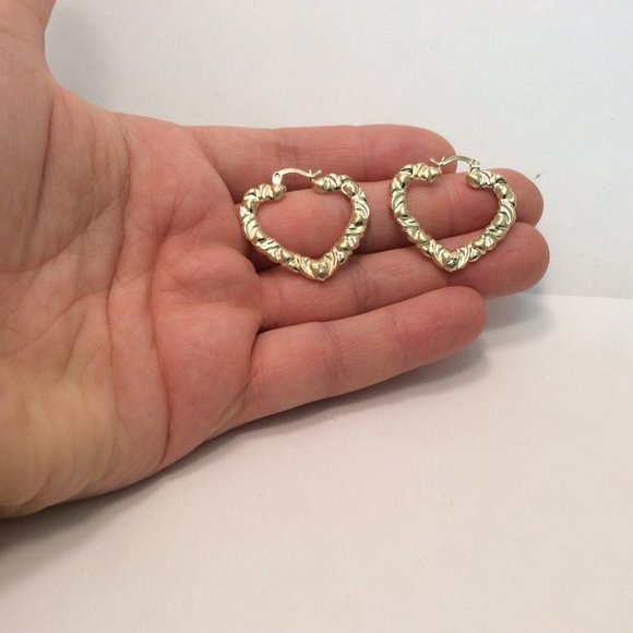 Impressed Jewelry | Jewelry | K Real Gold Hugs Kisses Ox Xo Heart Hoop ...